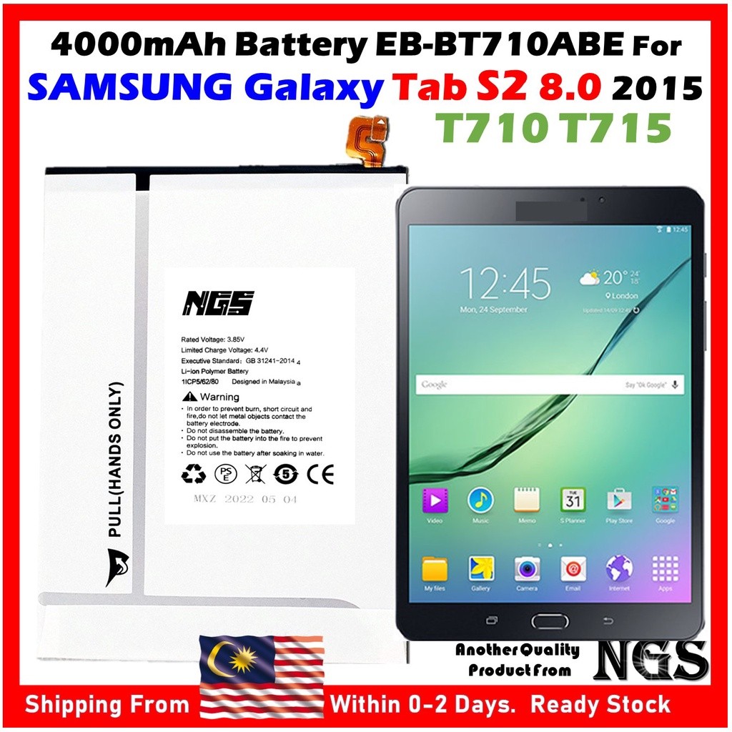 ORIGINAL NGS 4000mAh Battery BT710ABE for Samsung Galaxy Tab S2 8.0 T710 T715 2015 with Opening ...