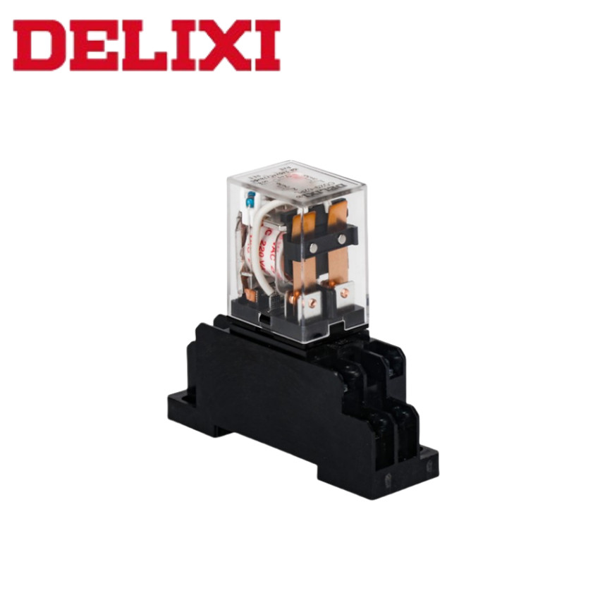 DELIXI intermediate relay 220V AC 8-foot DC 12 small 14 electromagnetic ...