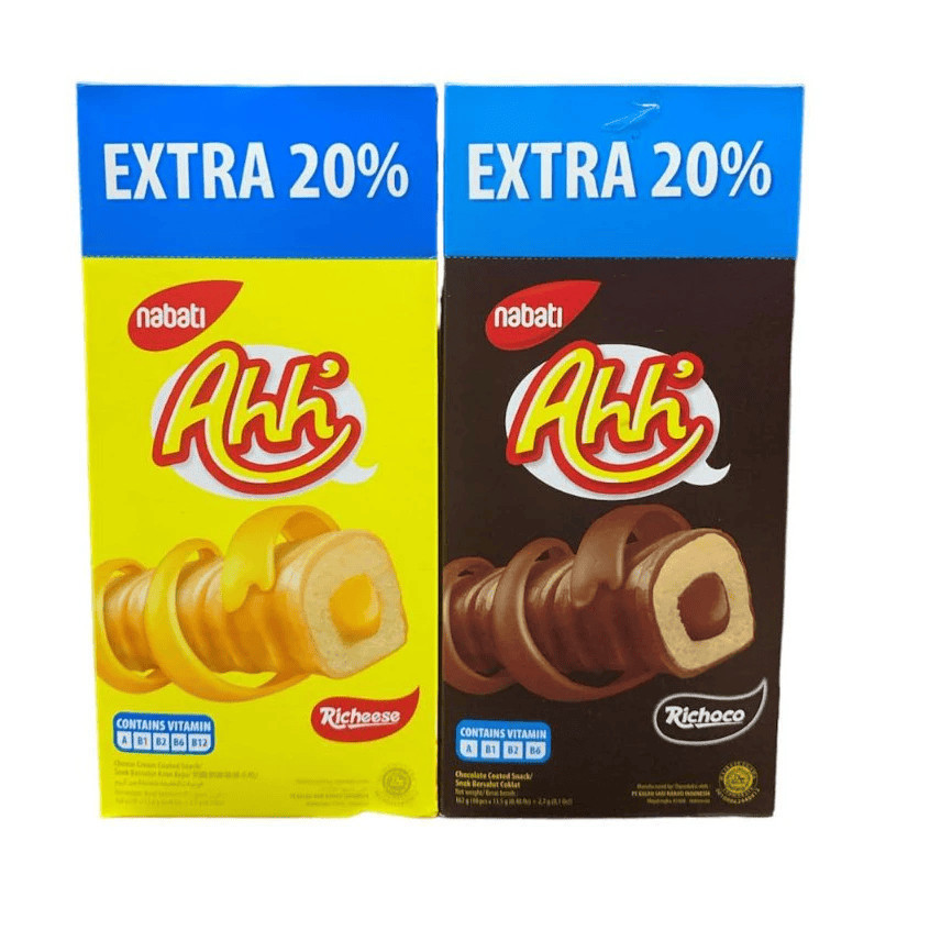 Nabati Ahh' Triple EXTRA 20% ( Cheese Flavor / Chocolate Flavor) 13.5g X 10s | Shopee Malaysia