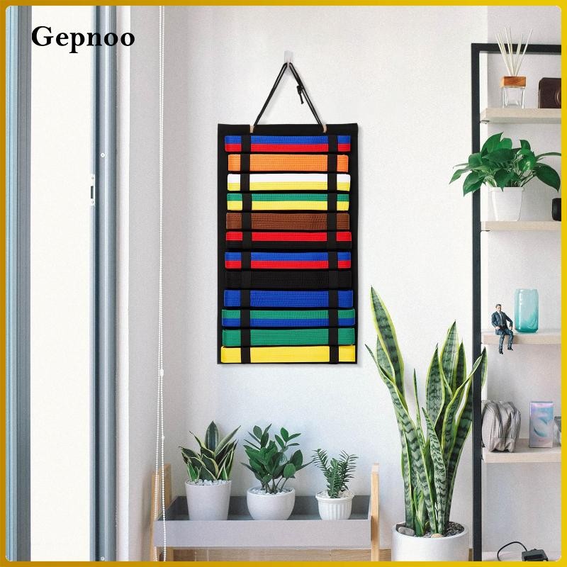 Gepnoo Arts Belts Organizer Karate Belt Display Holder Rack Wall ...
