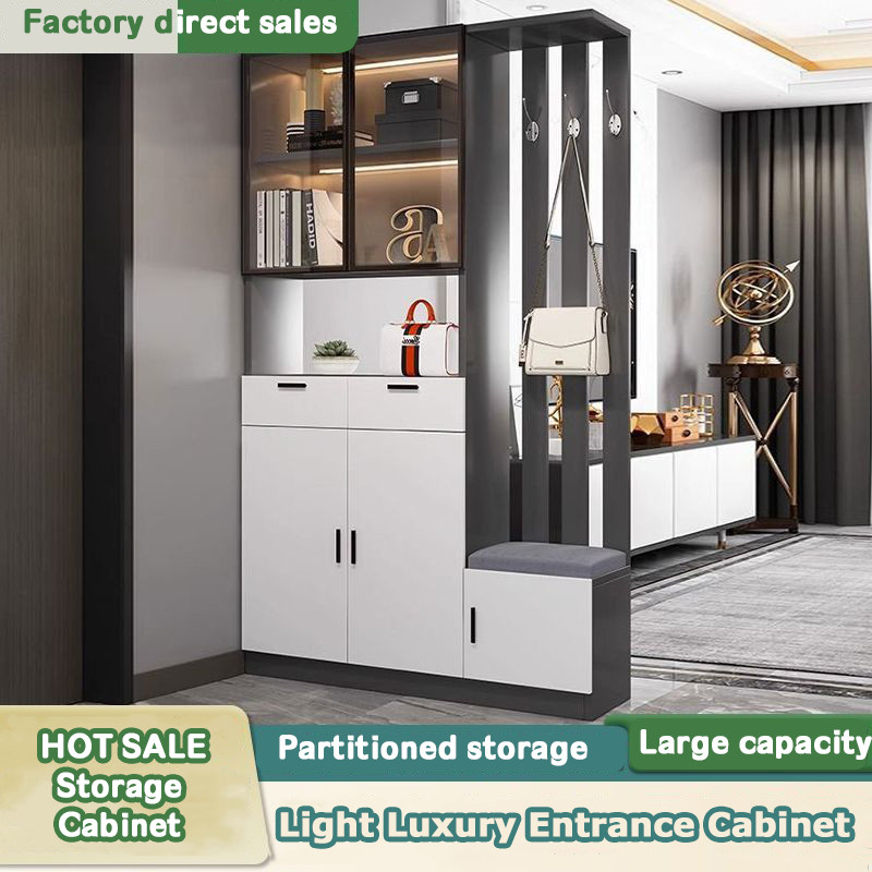 🔥Ready Stock🔥Light Luxury Entrance Cabinet Storage Cabinet Integrated ...
