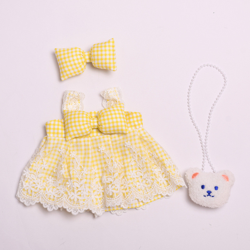38cm Labubu doll clothes 38cm Labubu Vinyl doll clothes Replacement Bow ...