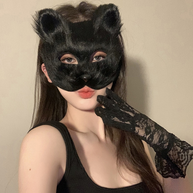 3Pcs/Set DIY Graffiti Half-Face Mask Kit Blank Hand-Drawn Animal Fox ...