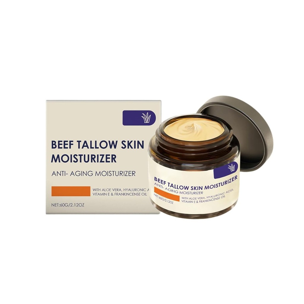 Tallow Daging Lembu untuk Kulit, Krim Muka Tallow Diberi Rumput dengan ...