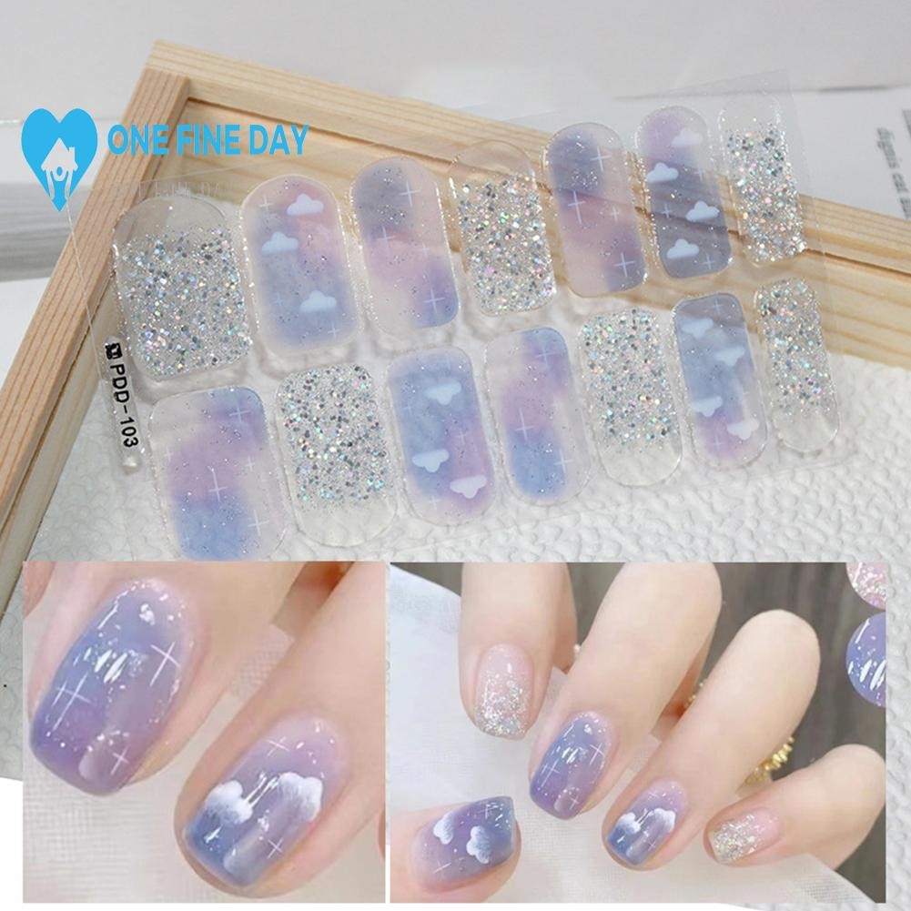 3d Hot Stamping Nail Stickers Japanese Color Tearable Nail Stickers ...
