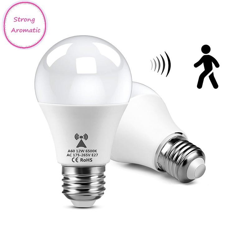 STRO 1PC 220V E27 12W Radar Motion Induction Lamp Built-in Radar/Light ...