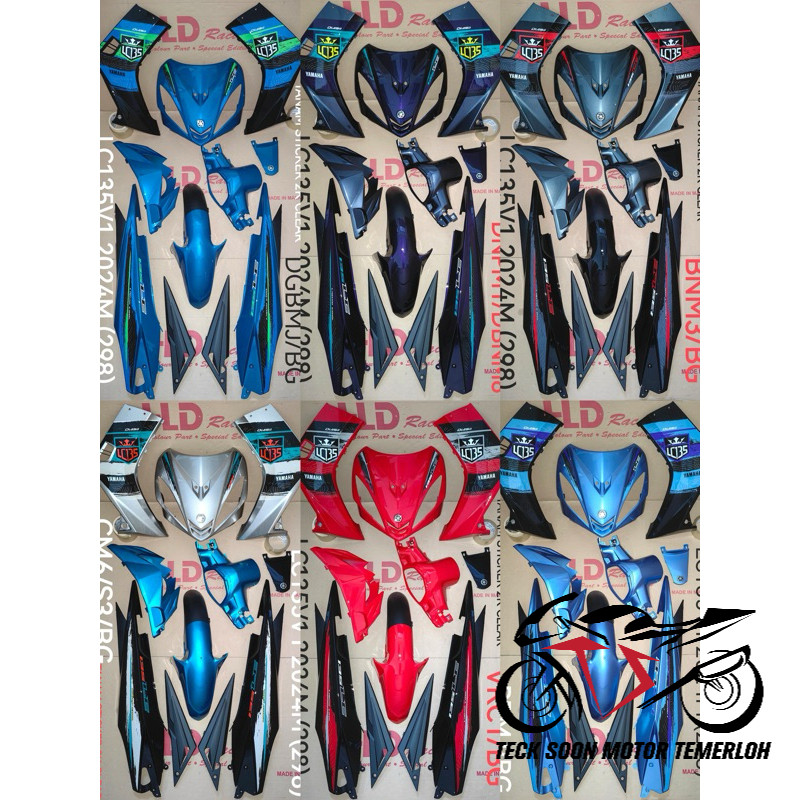 COVERSET STICKER TANAM (HLD Racing) YAMAHA LC135 V1 LC 135 V1 EVO Z 4 ...