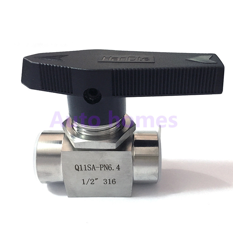 Stainless steel SS304 high pressure high temperature 2 way ball valve 1/8" 1/4" 3/8" 1/2" 3/4" 1 ...