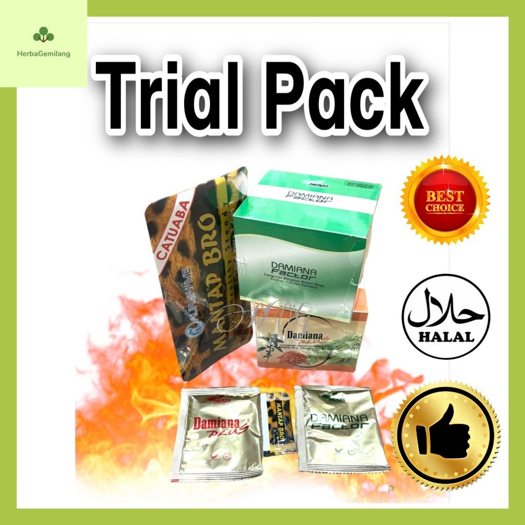 💯 ORIGINAL ★ TRIAL PACK ★ GOJI DAMIANA PLUS / FACTOR / MANTAP BRO ...