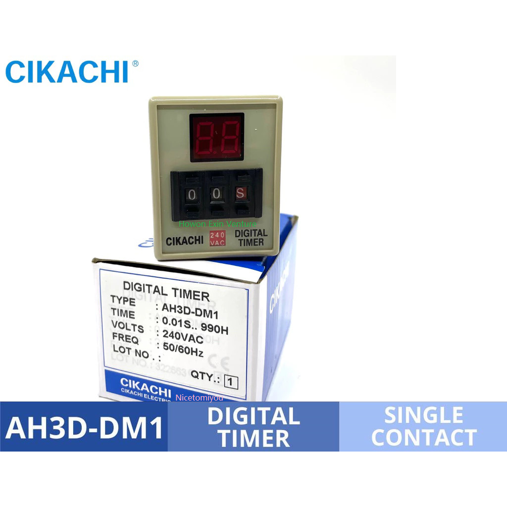 CIKACHI (CKC) AH3D-DM1 240VAC 2Digit Multi Range Digital Timer - Single ... CIKACHI (CKC) AH3D-DM1 240VAC 2Digit Multi Range Digital Timer - Single ...