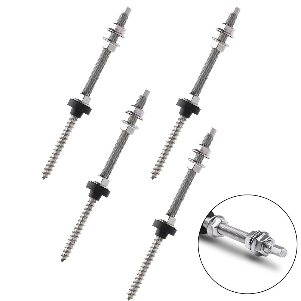 Hanger Bolts M10 With EPDM And Locking Nut + Adapter A2 Solar P ...