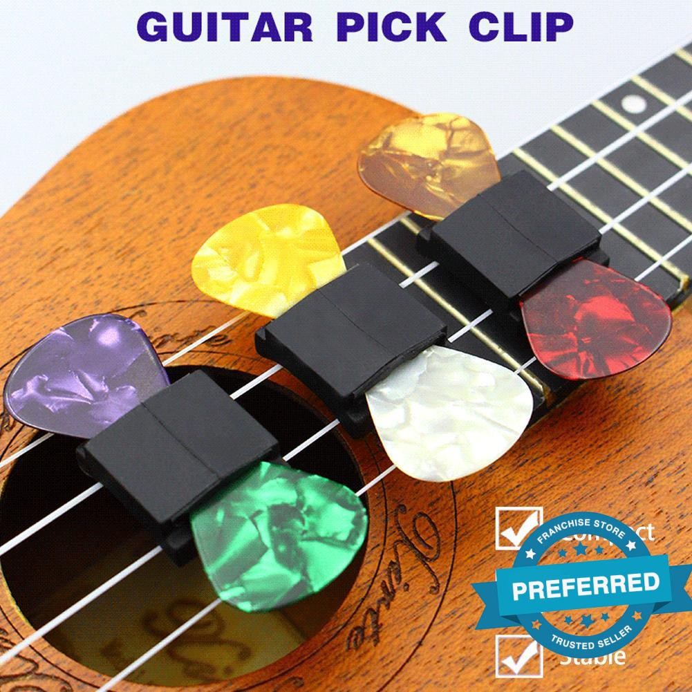 Guitar Pick Clip Guitar Headstock Pick Black Pick Cover Ukulele Clip ...