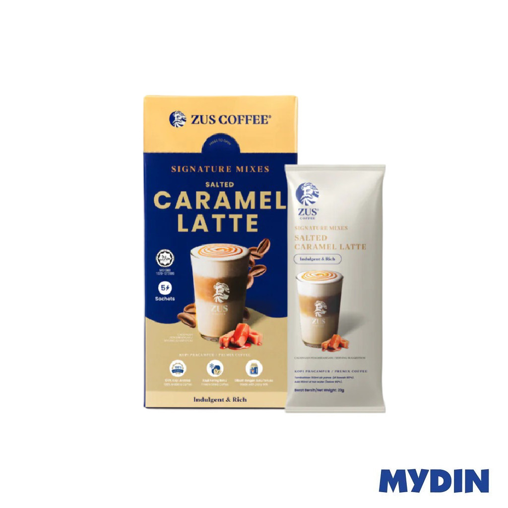 ZUS Signature Mixes Coffee - Salted Caramel Latte (5's x 22g) | Shopee ...