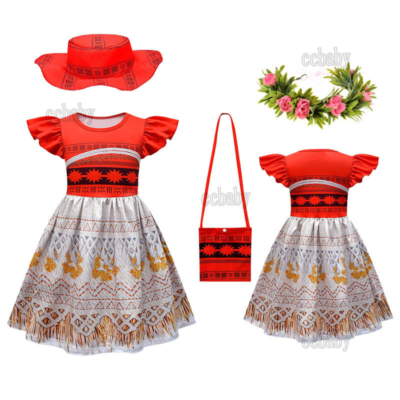 Summer Children Moana Roleplay Costume Halloween Kids Girls Princess ...