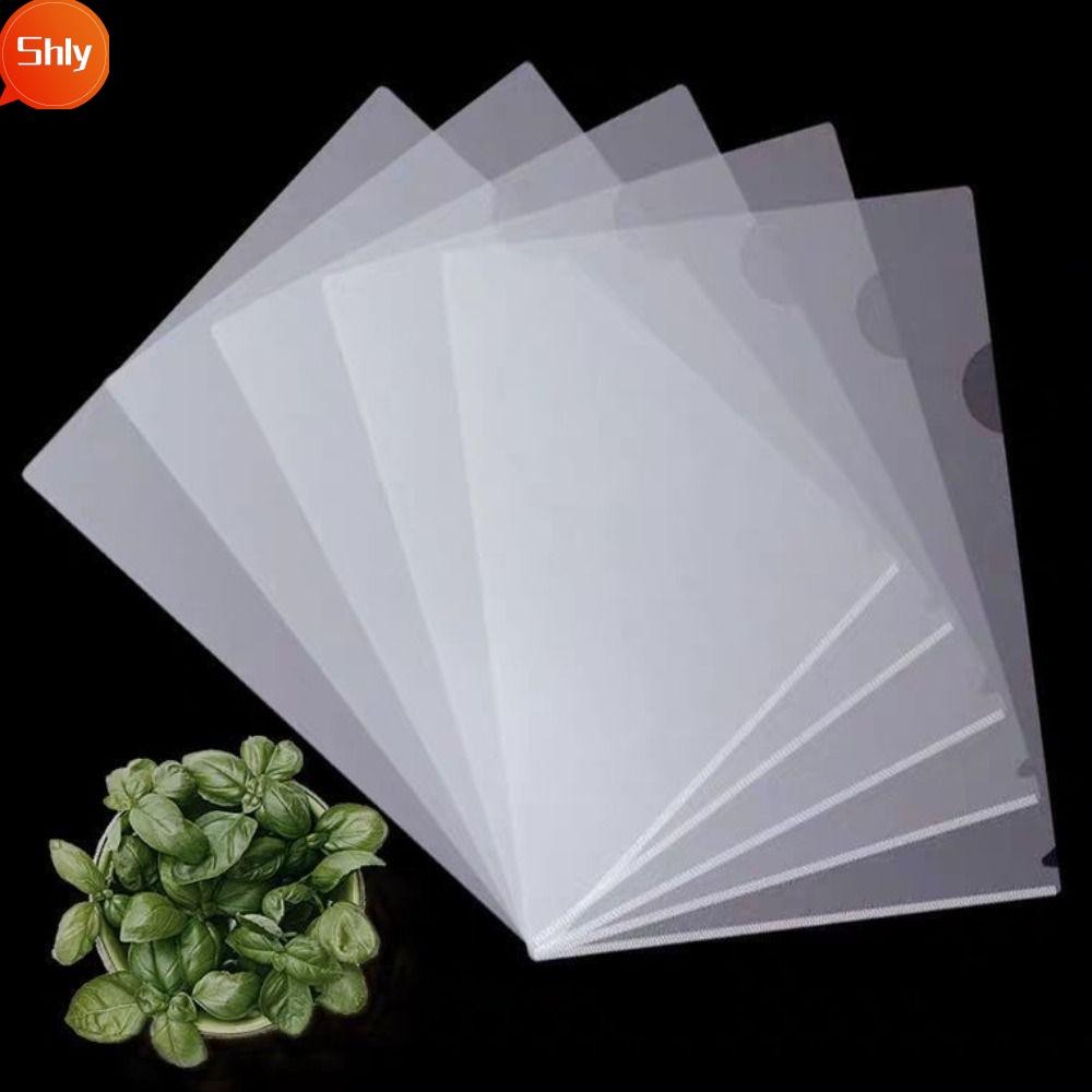 SHLY 1/5PCS A4 File Folder, L Shape Transparent Document Holder, Useful ...