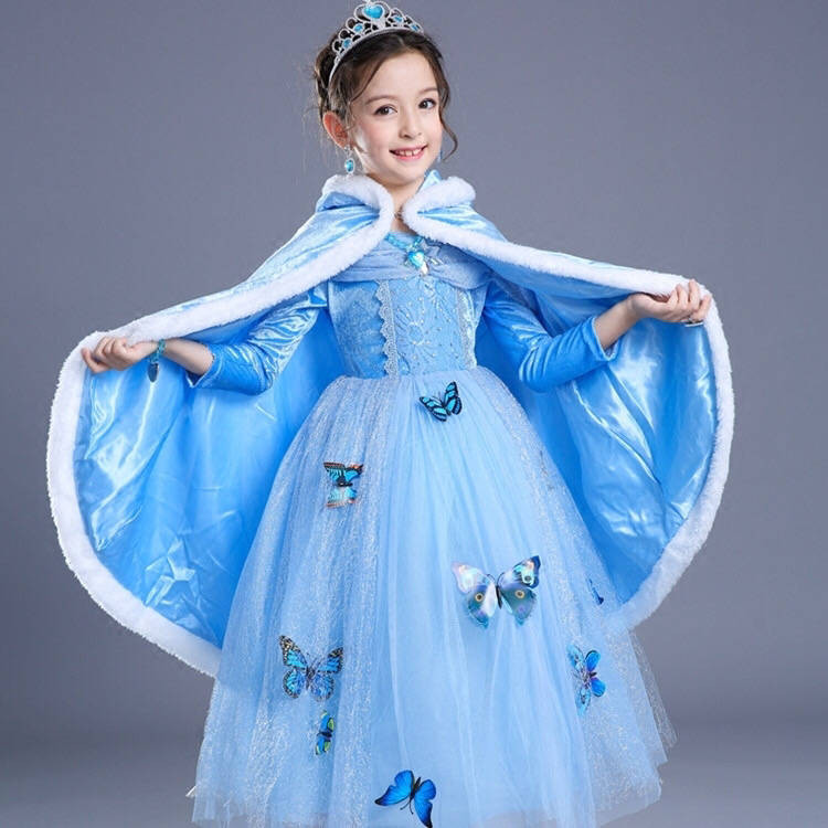 Frozen 2 Elsa's Cloak Costume Elsa Princess Skirt Cloak Shawl Girls ...