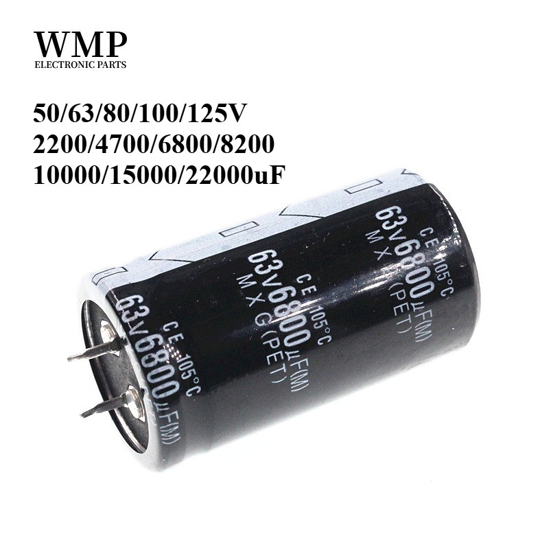 1 Piece Original Electrolytic Capacitor 50V 63V 80V 100V 125V 2200uF ...