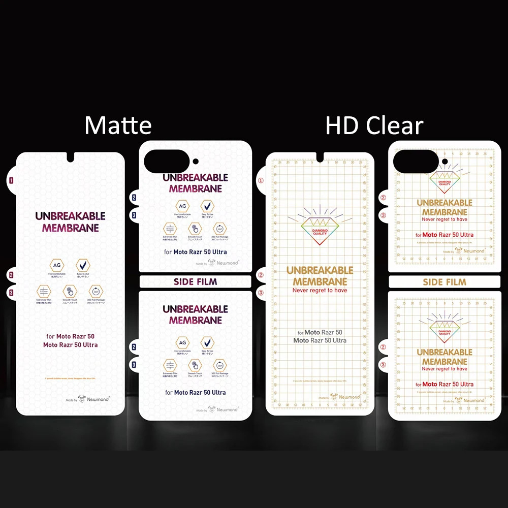 Oleophobic Hydrogel Screen Hinge Soft Film For Motorola Razr 50 Ultra ...