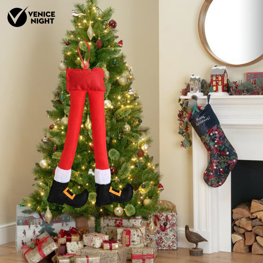 [VNMX] Festive Elf Leg Ornament Holiday Elf Leg Display Christmas Elf ...