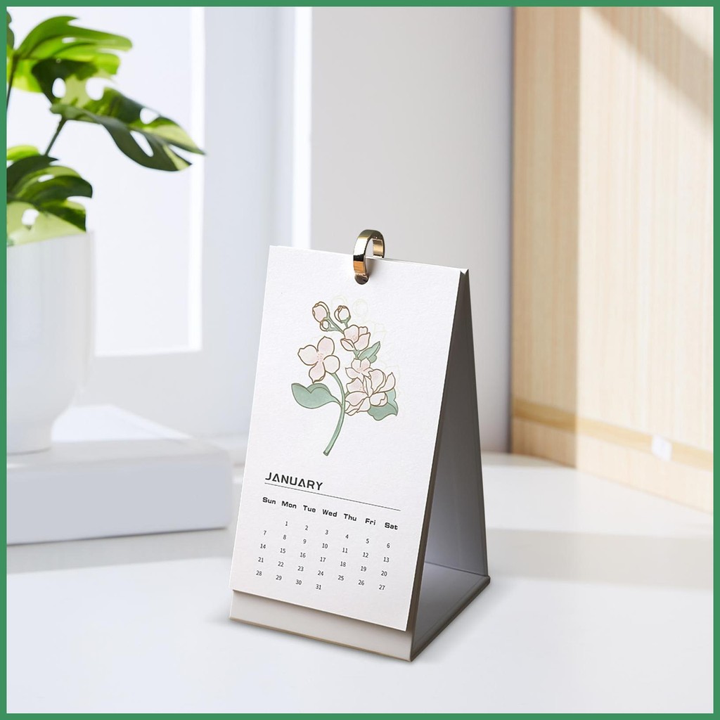 Stand up Calendar 2025 Floral Monthly Desktop Calendar Work Calendar ...