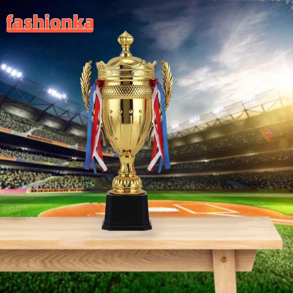 FASHIONKA Gold Trophy Awards, Sports Games Metal Model Small Cup, Crown ...