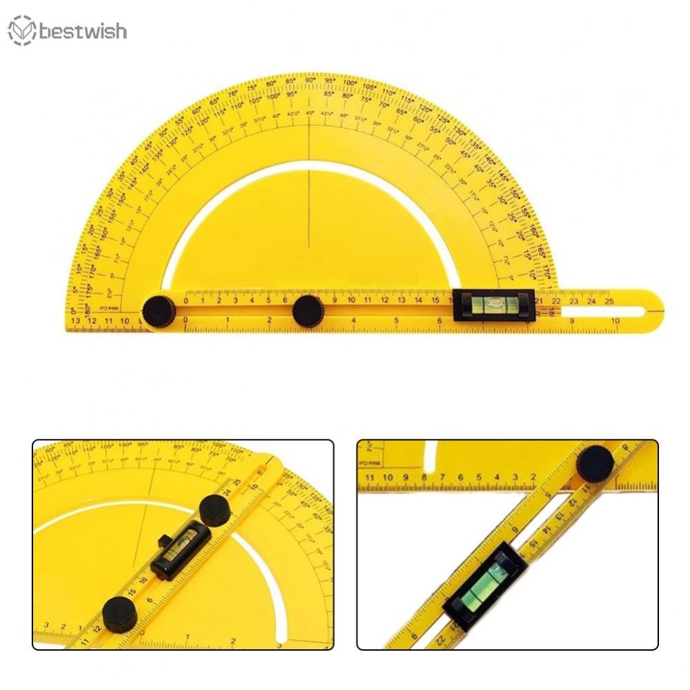 [BESTWFM] -Compact 3 in 1 Angle Finder Leveling Ruler T Square Slide ...