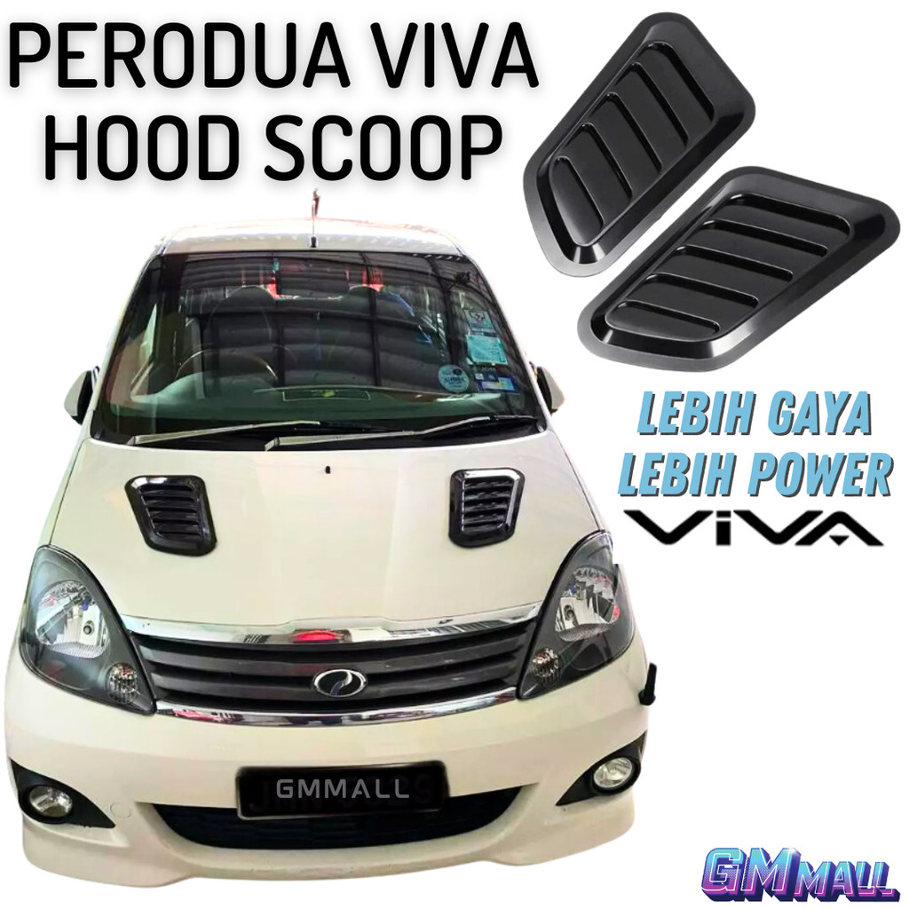 PERODUA VIVA Turbo Air Flow Intake Hood Scoop Vent Bonnet Cover Bonet ...