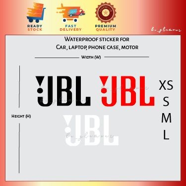 JBL logo reflective Sticker laptop stiker waterproof cahaya Car Motor ...