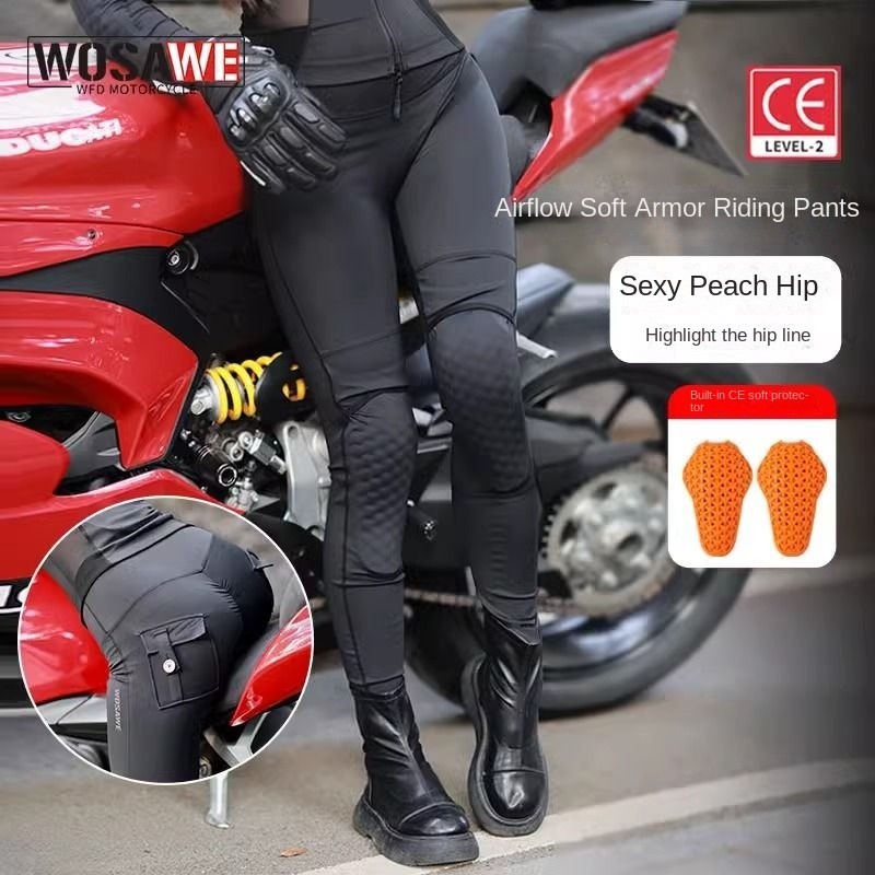 Sexy Motorcycle Shock-resistant Hakama Summer Motorcycle Cycling Pants ...