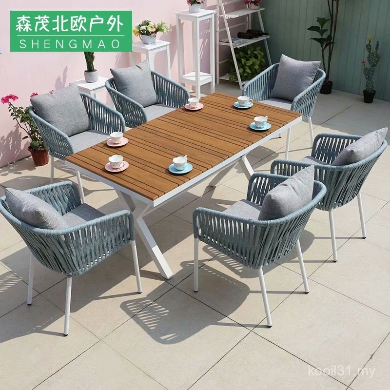 Kerusi Rotan Anyaman Patio Riadah Luar dan Set Lima Keping Meja Kopi ...