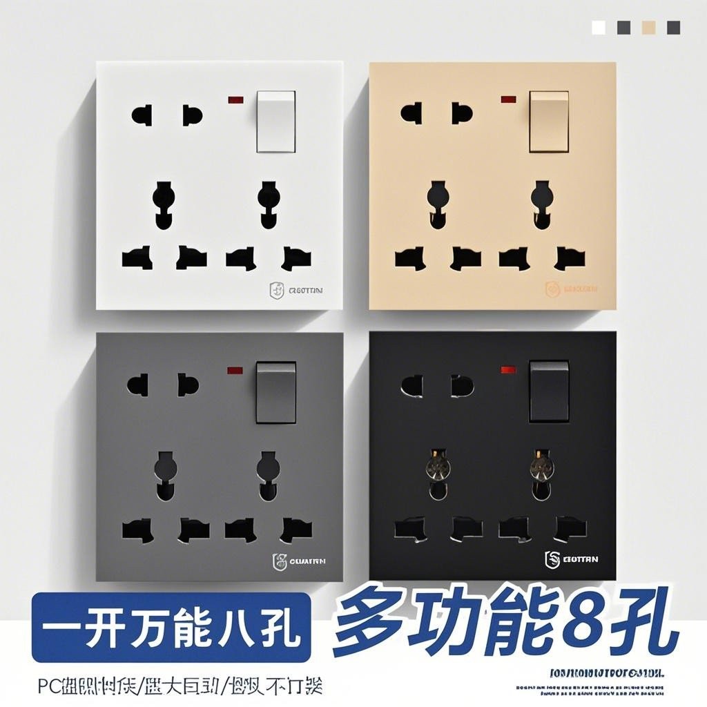 86 Jenis Tersembunyi Pelbagai Fungsi Soket Suis Dinding 8 Lubang 6 ...