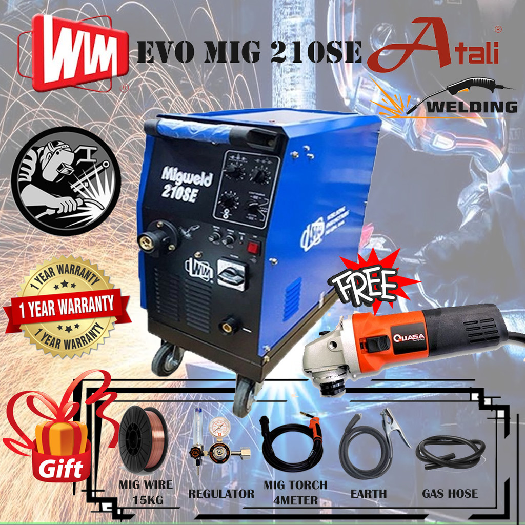WIM EVO MIG Weld 210SE Welding Machine Welder / MIG WELDING SET (S ...