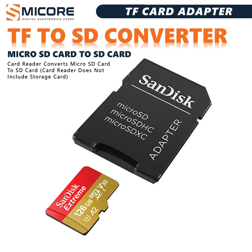 Suitable for Camera, Laptop and SD Memory Card Reader Micro SD to SD ...