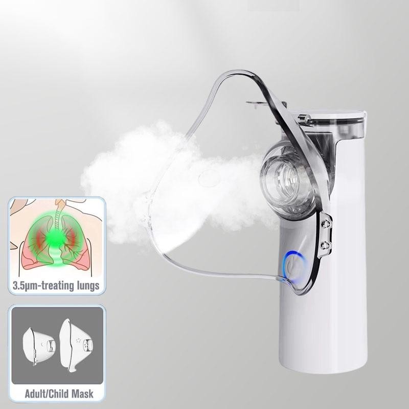 Mesh Nebulizer Inhalator Compact Inhaler Atomizer with Atomizing Mask ...