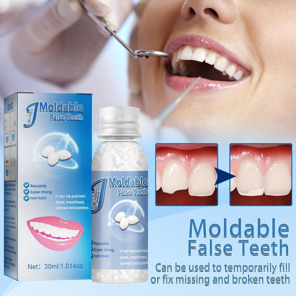 Moldable False Teeth Diy Gigi Palsu Temporary Tooth Repair Kit 30ml ...
