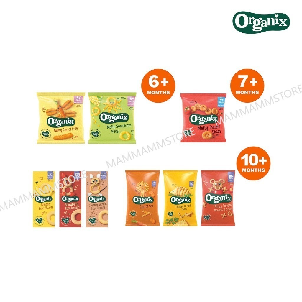 Organix Biskut Jari (20g/54g) / Puff Organik (4x15g) untuk 6 Bulan+ ...
