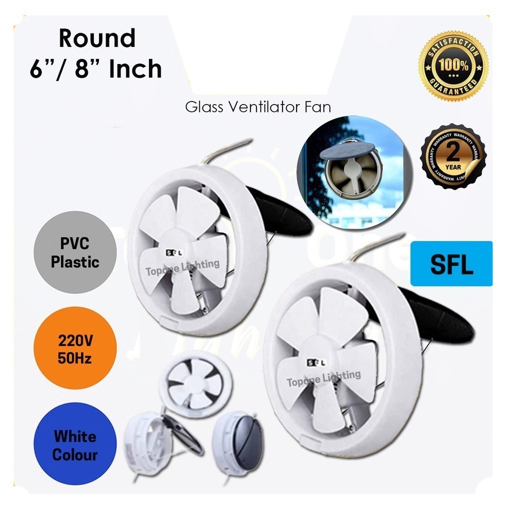 [2 YEARS WARRANTY] HIGH QUALITY SFL Glass Mounted Exhaust Ventilating ...