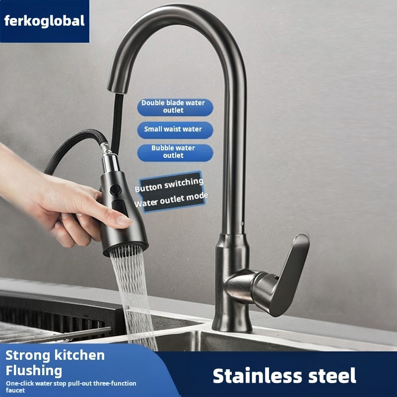 Kitchen faucet new pull-out sink vegetable sink dishwashing basin ...
