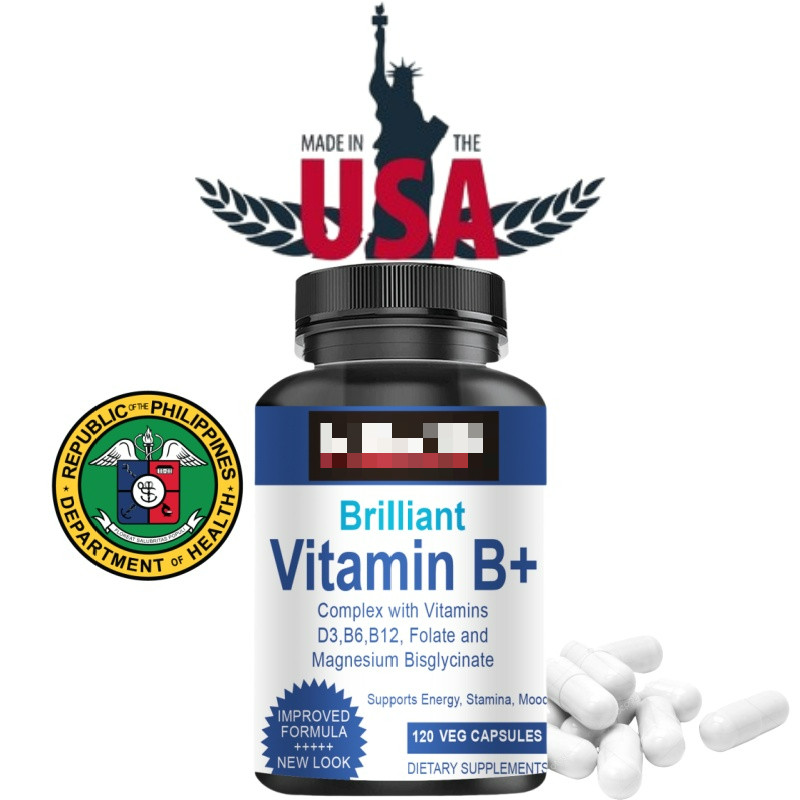 Vitamin B Complex with Vitamin B6, D3, Magnesium B12 Glycinate 1000mcg ...