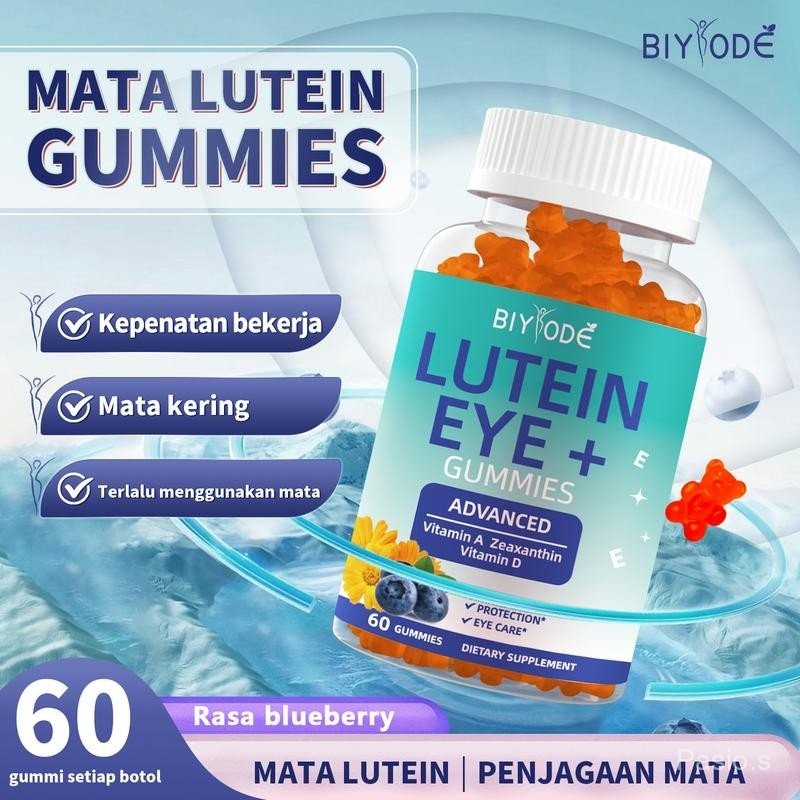 BIYODE Lutein Eye+ Vitamin A Vitamin D Zeaxanthin Bilberry Goji Berry ...