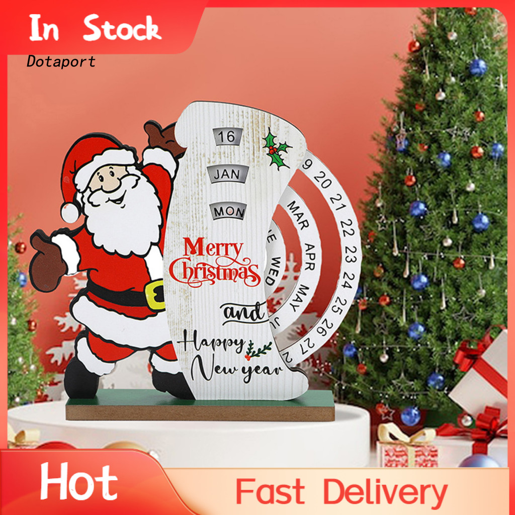 KDDT- Home Decor Calendar Rotating Wall Calendar Wooden Disc Perpetual ...