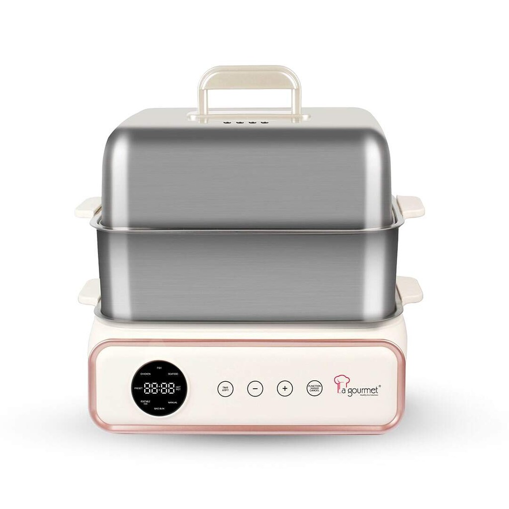 La gourmet Electric 2-tier Stainless Steel Multi Food Steamer - 4 in 1 ...