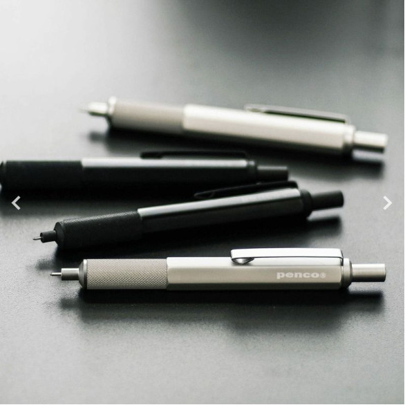 Japan hightide penco Metal Ballpoint Pen Mechanical Pencil Push Type ...