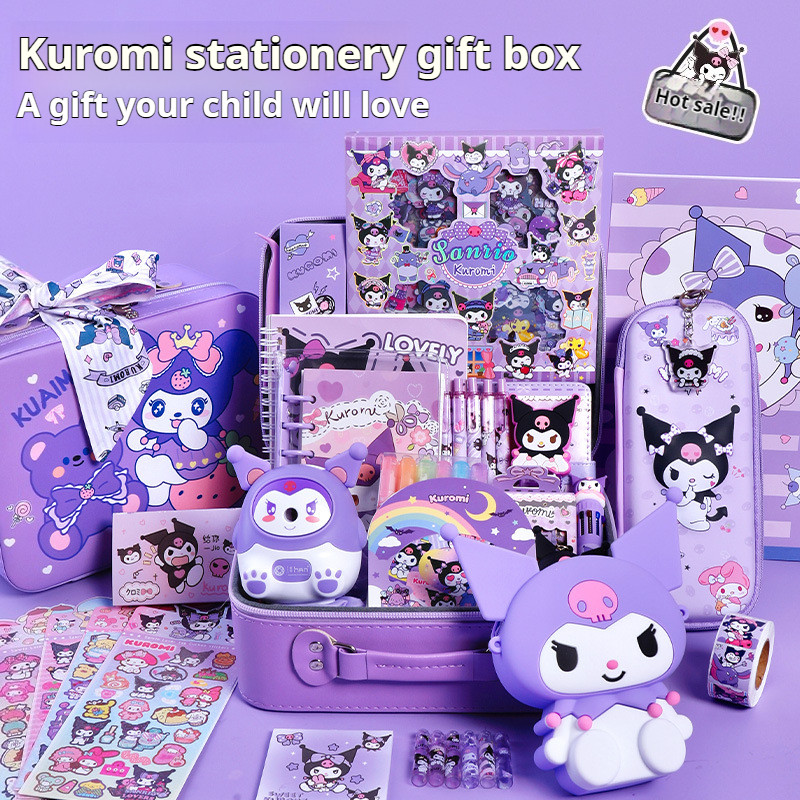 Kuromi Stationery Set, Children's Exquisite Gift Box, Elementary School ...