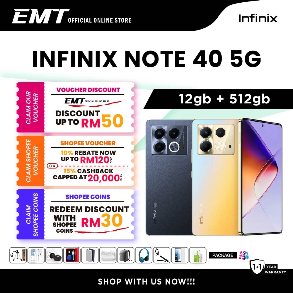 INFINIX Note 40 5G [12GB RAM 512GB ROM] - Original INFINIX Malaysia ...