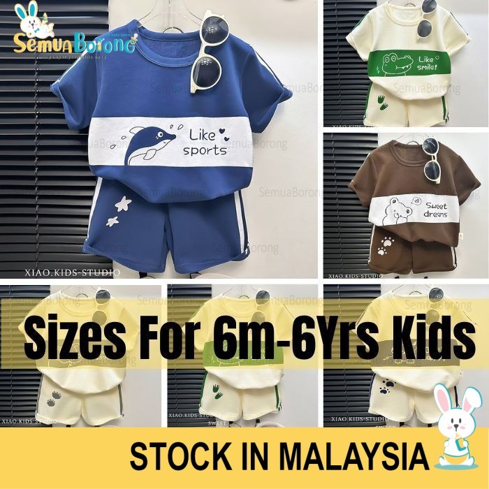 (6m-6yrs) Baju Budak Lelaki Perempuan Baju Baby Newborn Baby Clothing ...