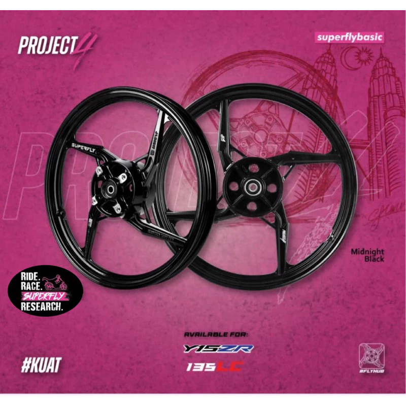 Superfly Project 4 Sport Rim 4 Kaki V2 Yamaha Y15ZR Y16ZR LC135 ...