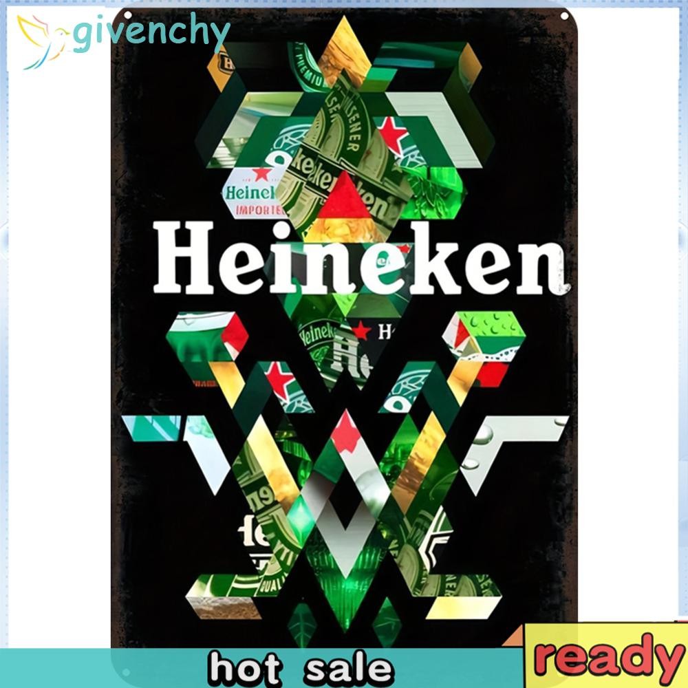 Vintage Metal Heineken Tin Sign Rectangular Iron Painting Wall Bar ...