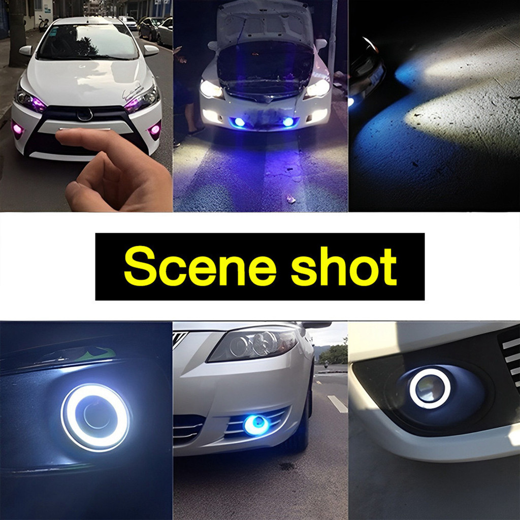 2pcs 3.5 Inch Car Cob Led Angel Eyes Fog Light Ring Lens Projector Halo Ring Fog Lamp | Shopee ...