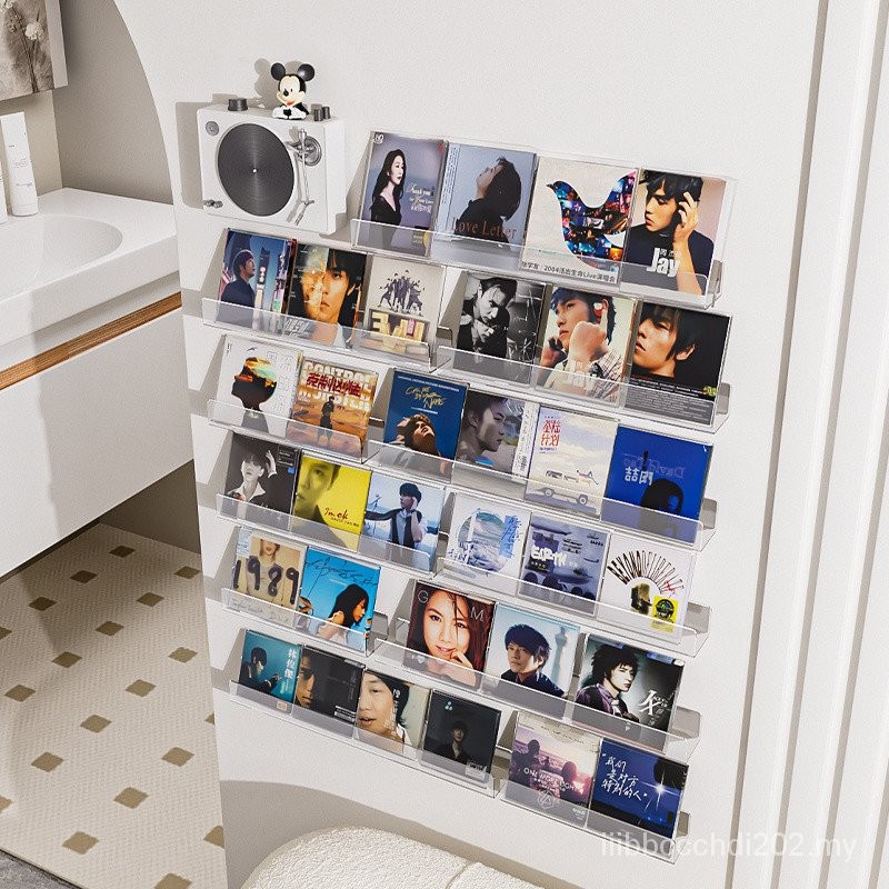 Vinyl Record Wall Display Stand Acrylic cd Album Stand dvd Tape cd Disc ...